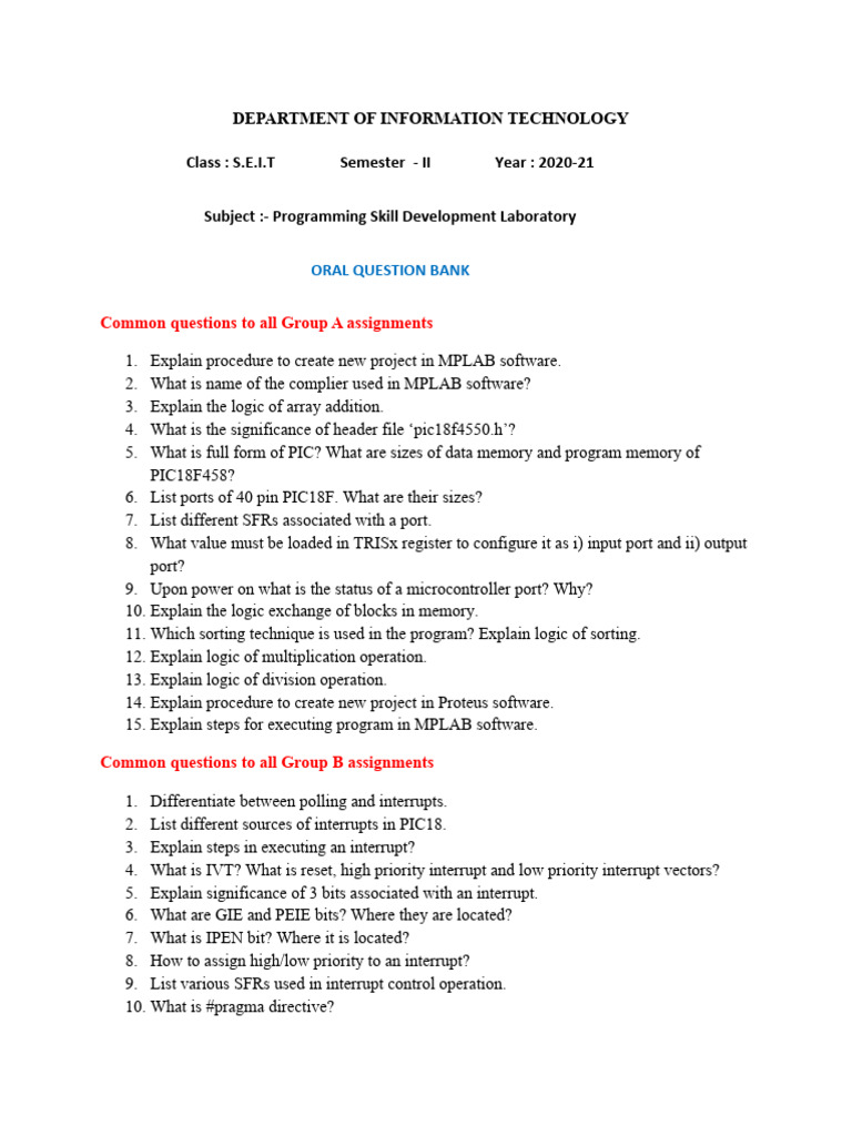 PSDL Oral Questions | PDF | Computer Program | Programming