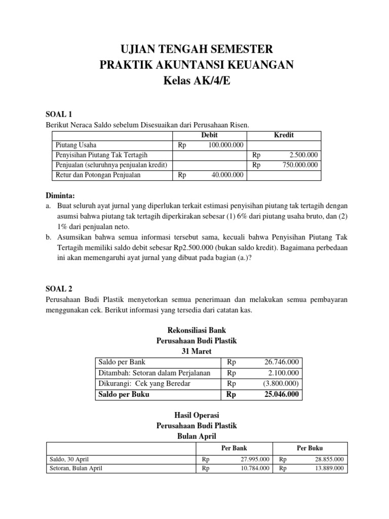 Uts - Prak Akm - Akt-E | PDF