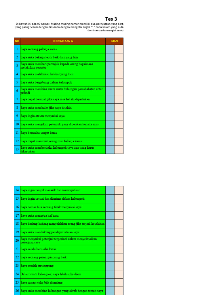 Tes 3 Papikostik | PDF | Gaya Hidup