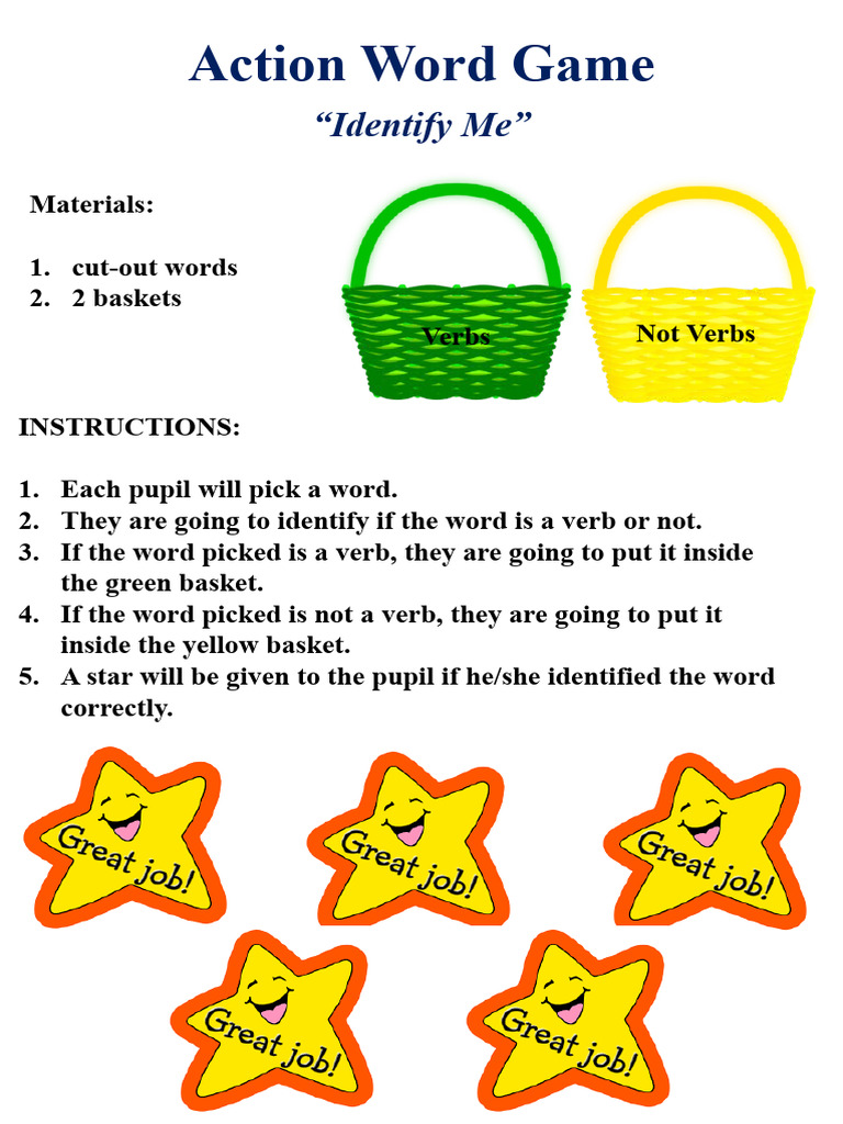 Action Word Game | PDF