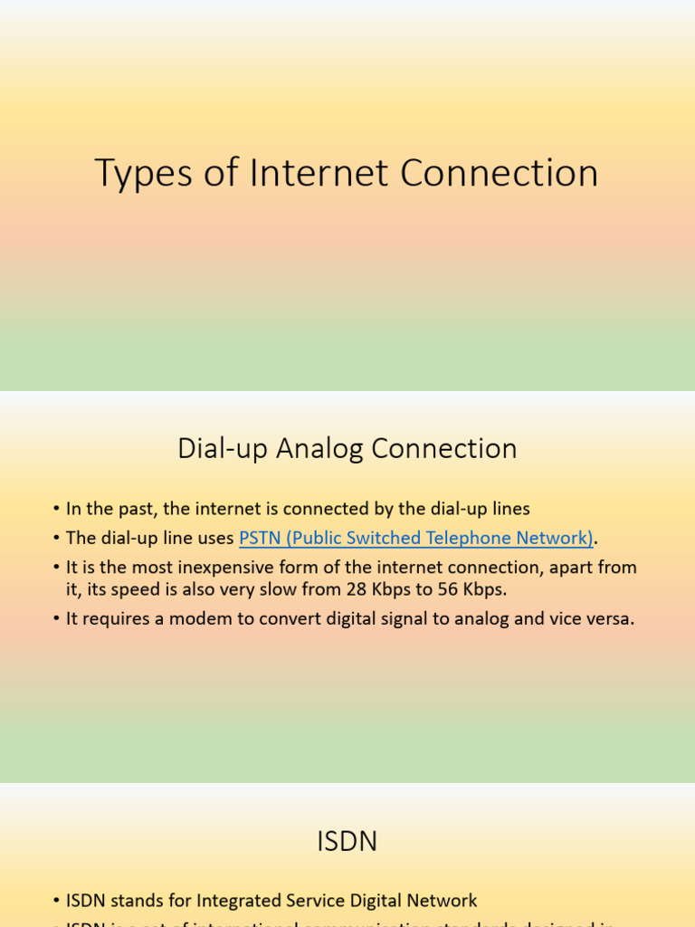 67045-Types of Internet Connection | Download Free PDF | Digital ...