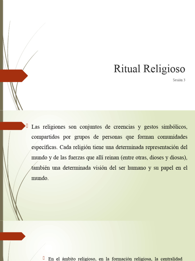 Importancia y Tipos de Rituales Religiosos | PDF | Rituales | Liturgia