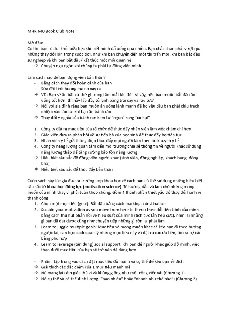 MHR 640 Book Club Note | PDF