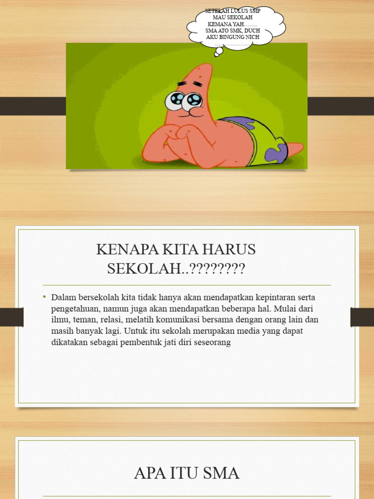 Jurusan SMA dan SMK Setelah Lulus SMP | PDF