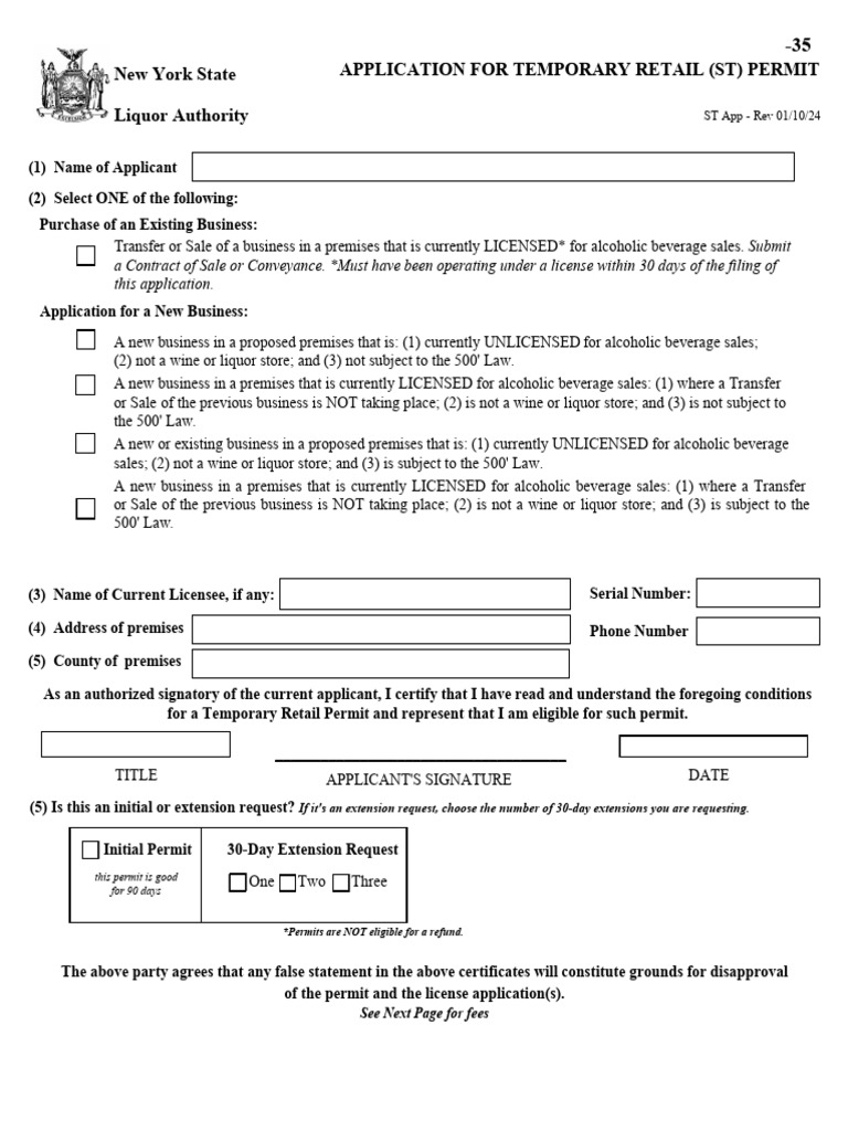 Temporary Operating Permit 01 19 24 | PDF | License