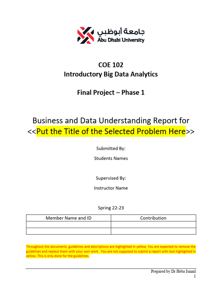 COE 102 Project Phase 1 - Guided Template | PDF | Data | Analytics