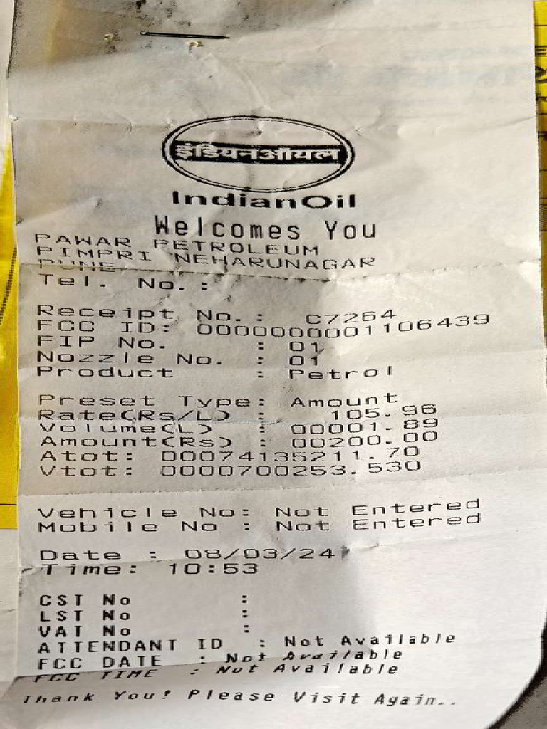 Understanding Atot and Vtot in Petrol Bills | PDF | Liquids | Petroleum