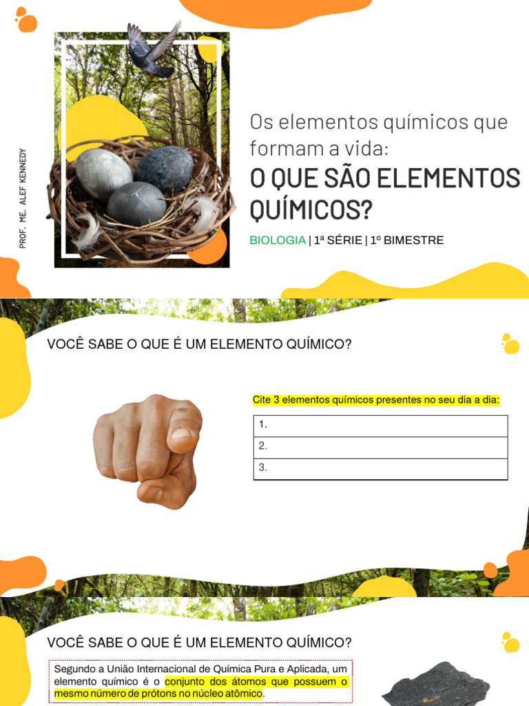 Elementos Químicos da Vida Humana | PDF | Química | Organismos