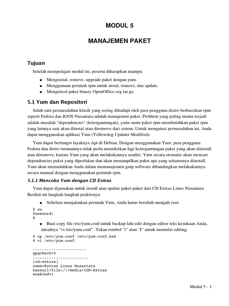 Modul 5 Manajemen Paket | PDF