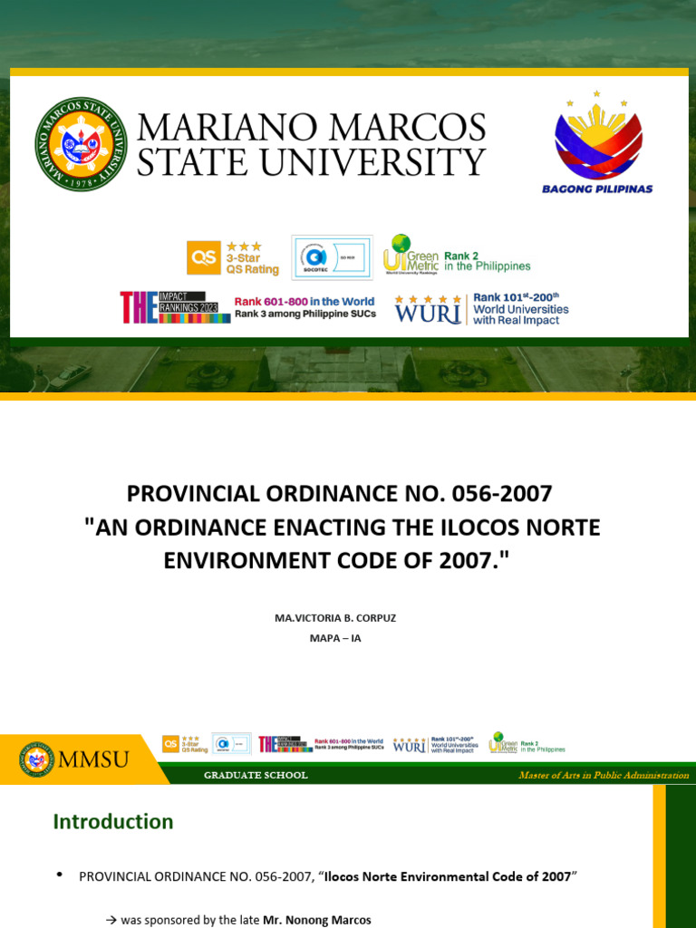Ilocos Norte Environment Code of 2007 Article 1 7 | PDF | Environmental ...