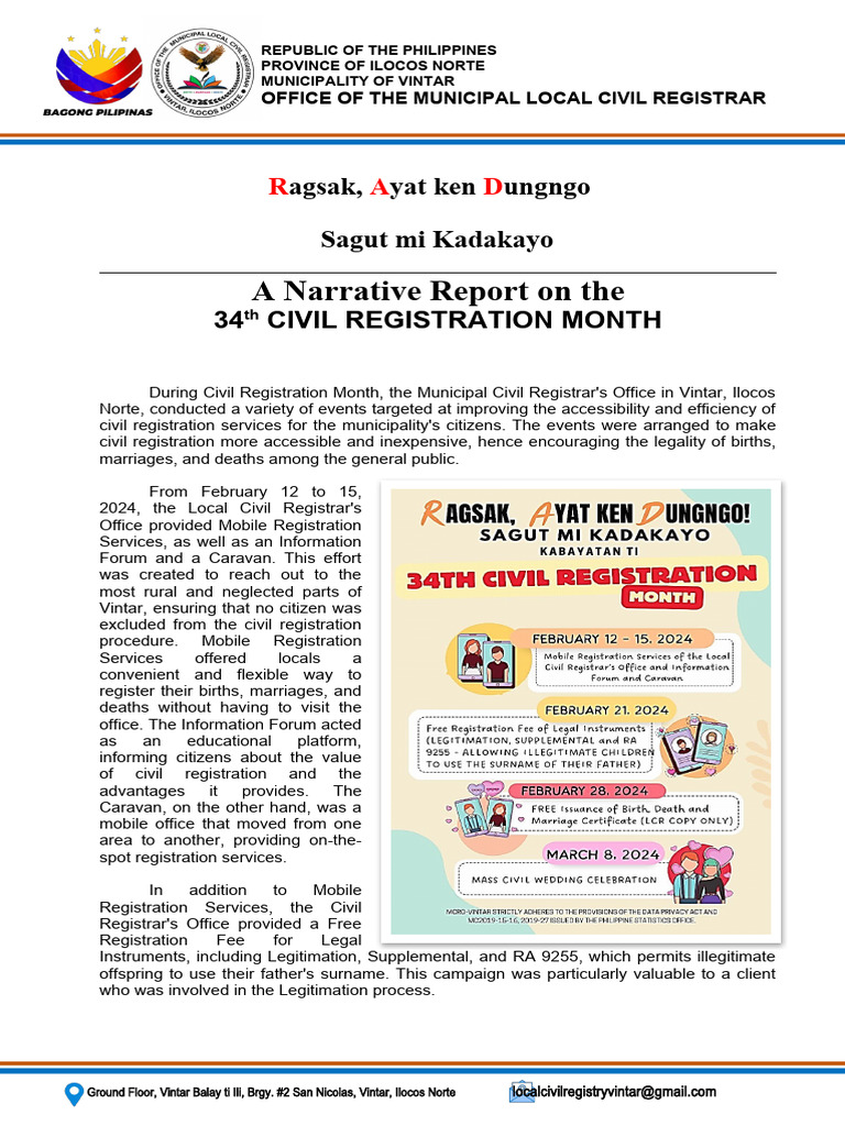 PSA-NARRATIVE-REPORT | PDF | Social Institutions | Justice