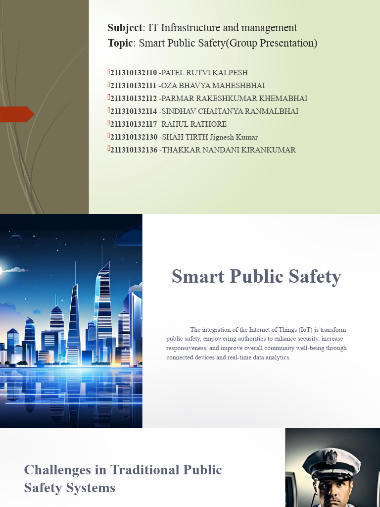 Introduction To Smart Public Safety Using IoT | PDF | Internet Of ...