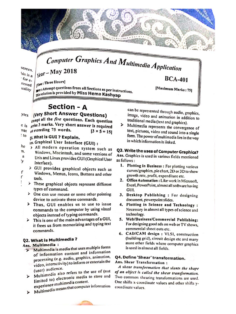 Computer Graphics Pdf