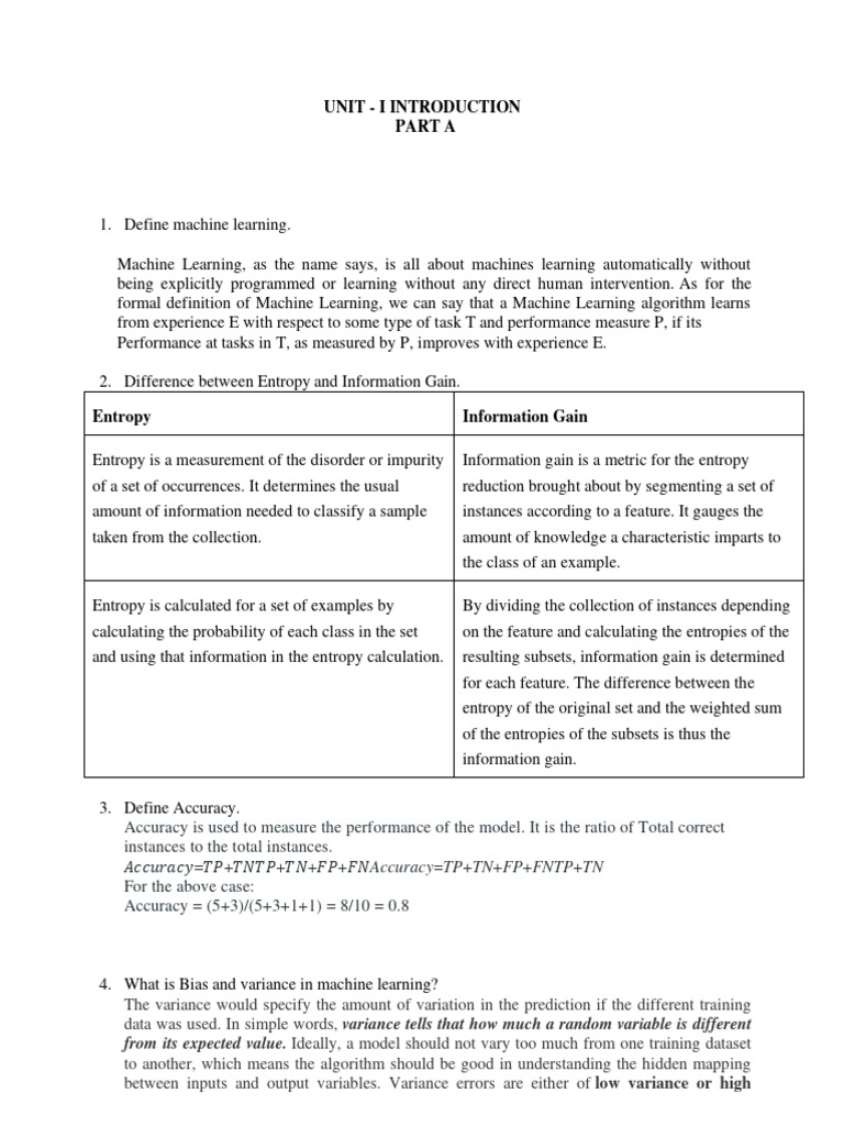 Unit 1 | PDF | Machine Learning | Support Vector Machine