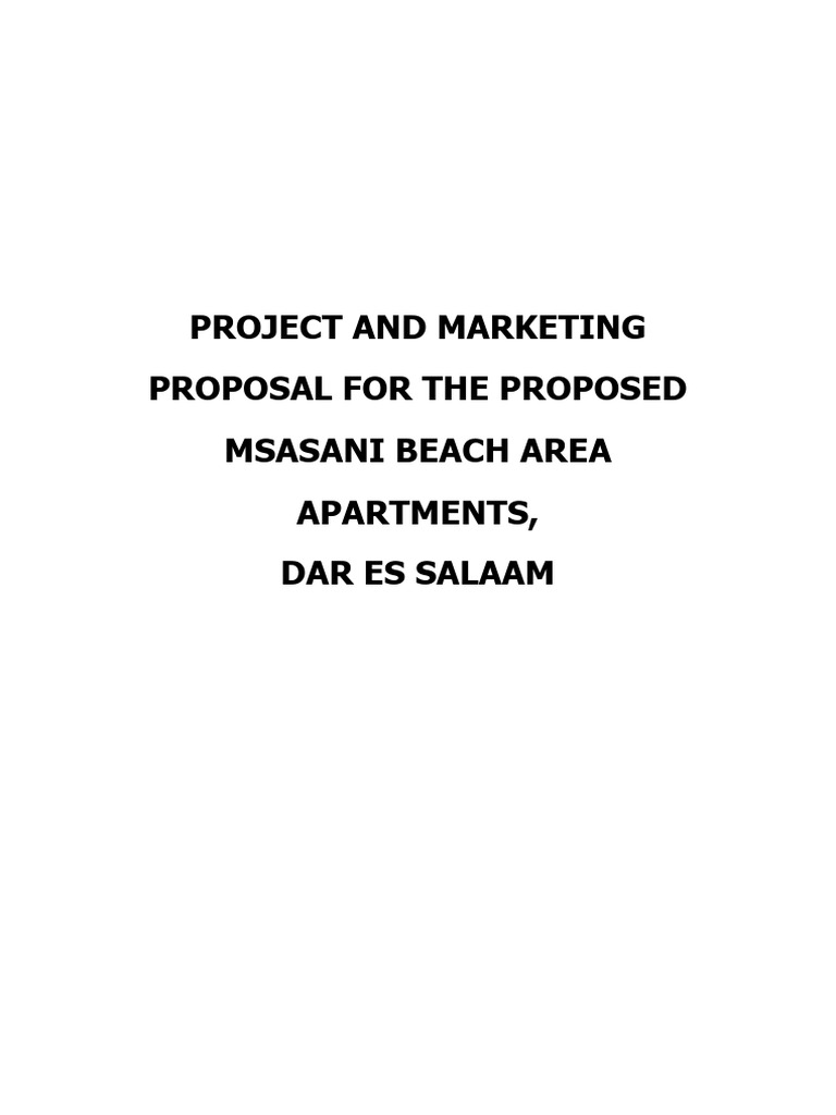 Feasibility Proposal For Plot 119 Msasani Beach For Ivory Tower | PDF ...