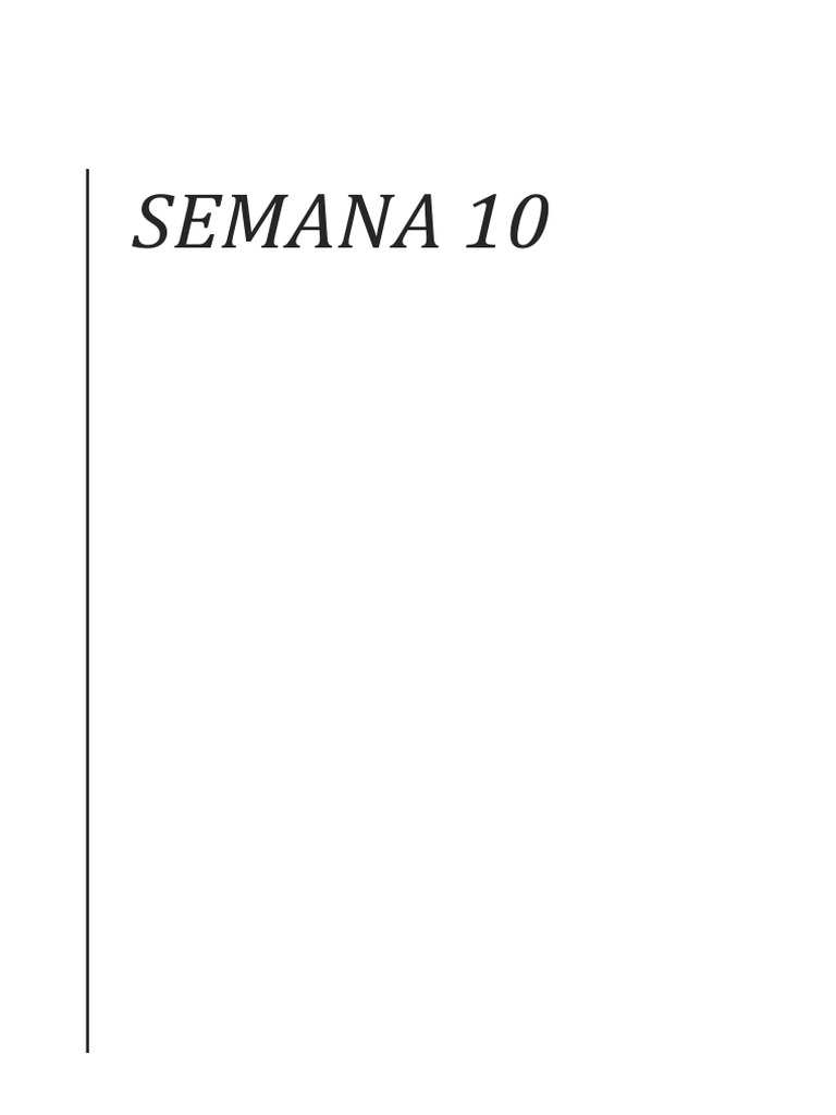 Resumen Semana 10 | PDF | Medicina | Epidemiología