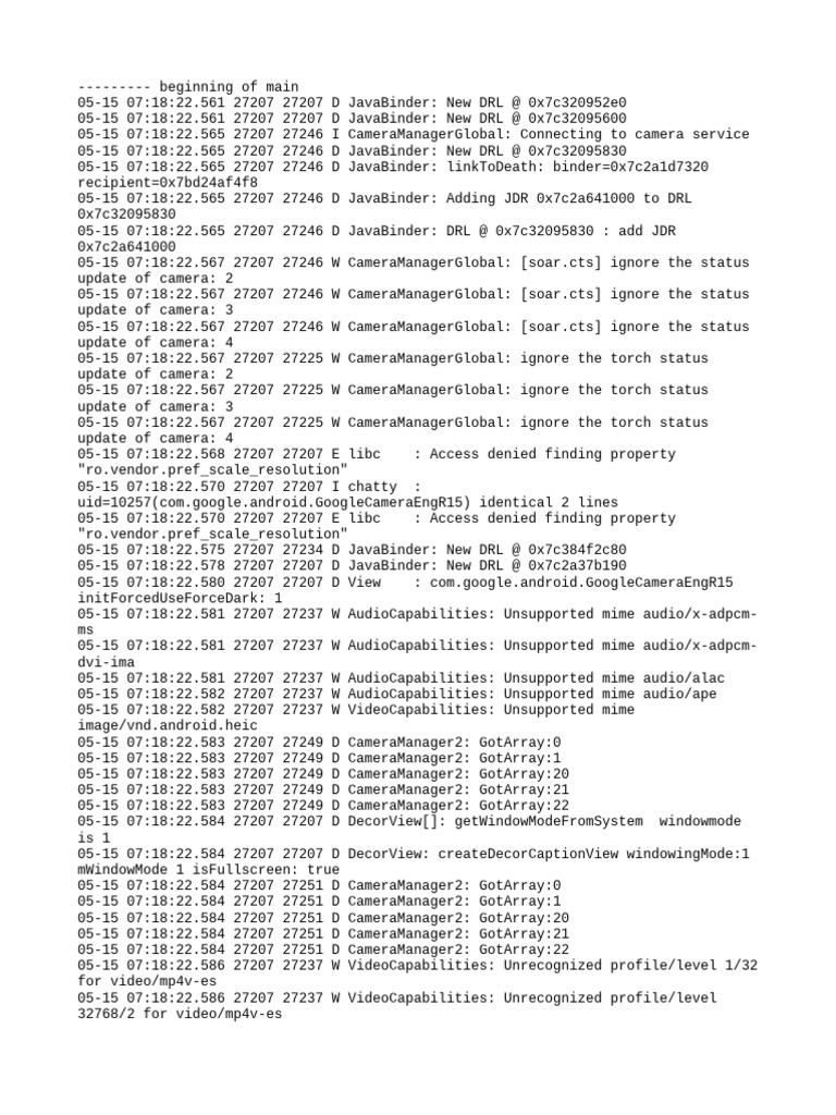Log Cat 1715746702527 | PDF | Computer Architecture | Software Engineering