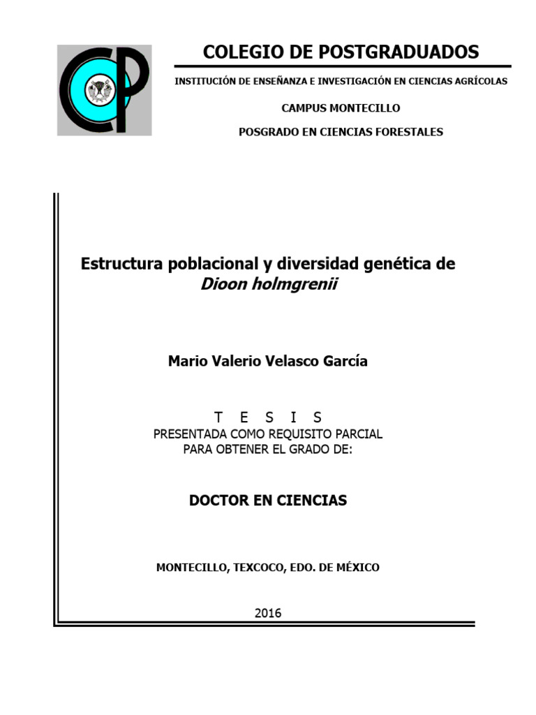 Velasco Garcia MV DC Forestal 2016 Cicadas Oaxaca | PDF | Biología ...
