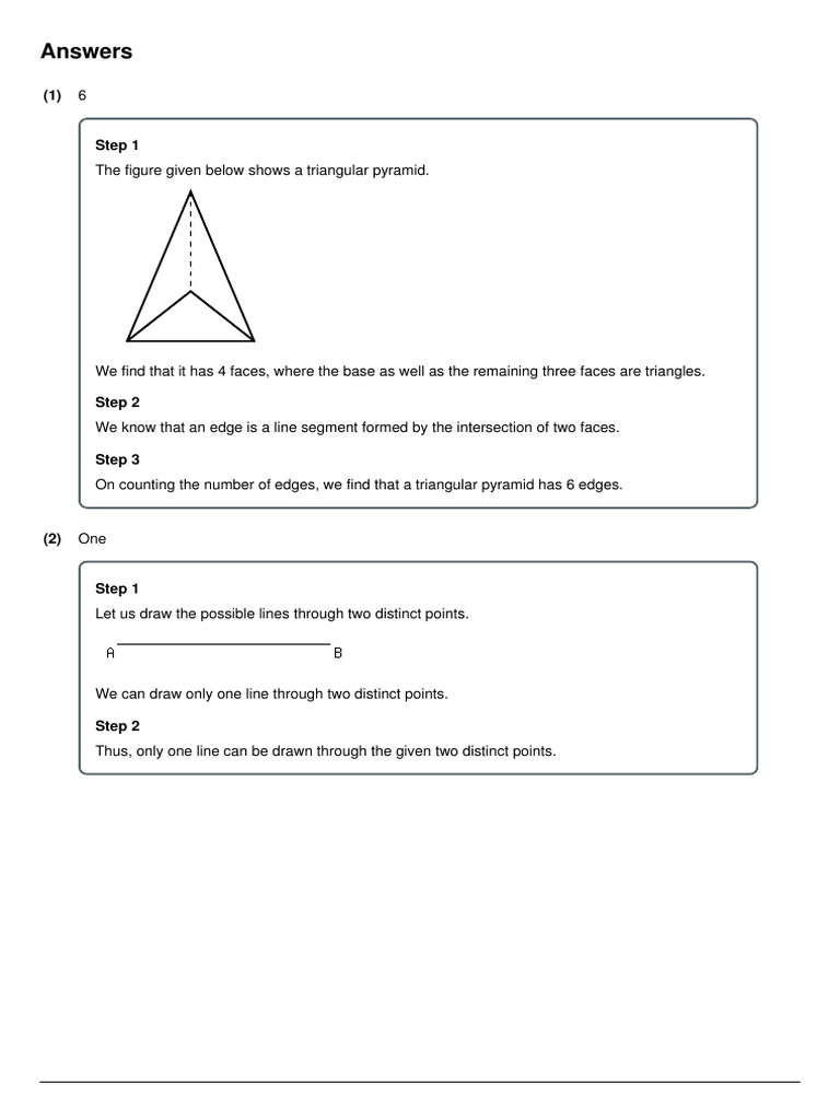 Grade 4 Geometry Answers | PDF | Circle | Line (Geometry)
