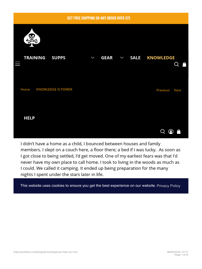 Using Fear As Fuel - SOFLETE | PDF