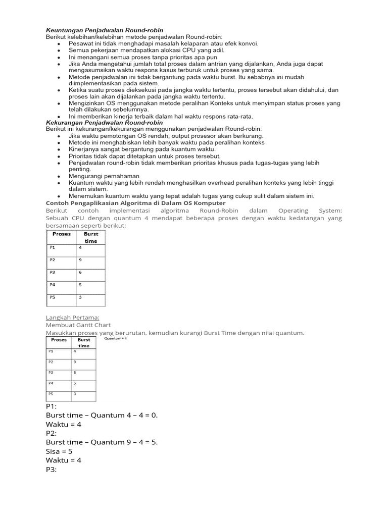 Contoh Algoritma Penjadwalan | PDF | Metode & Bahan Ajar | Komputer