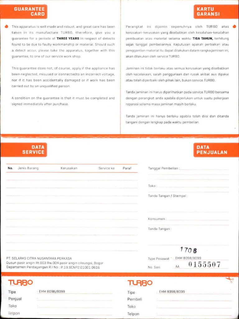 Kartu Garansi | PDF