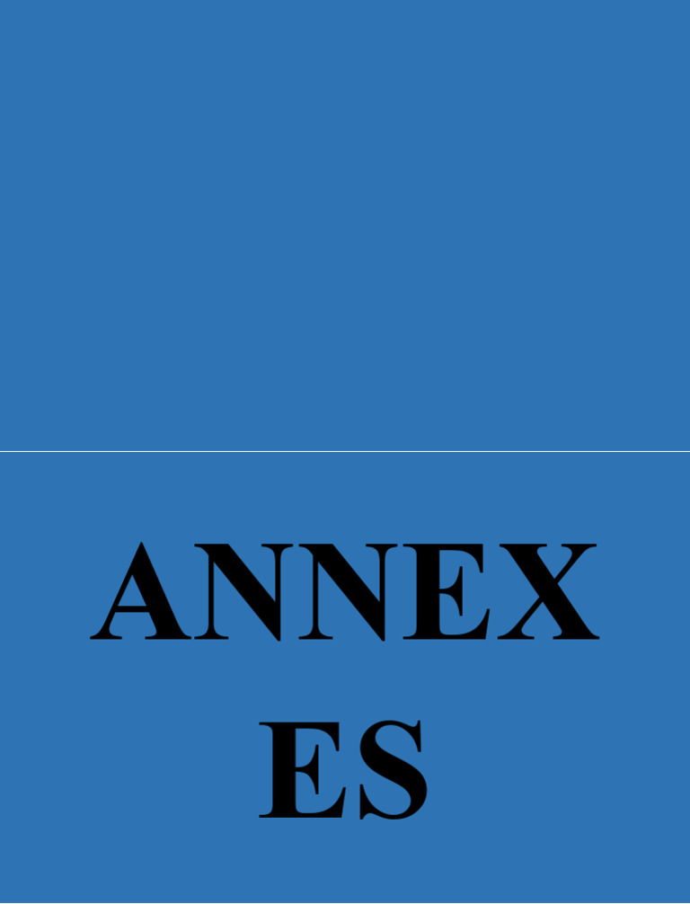 Annexes | PDF