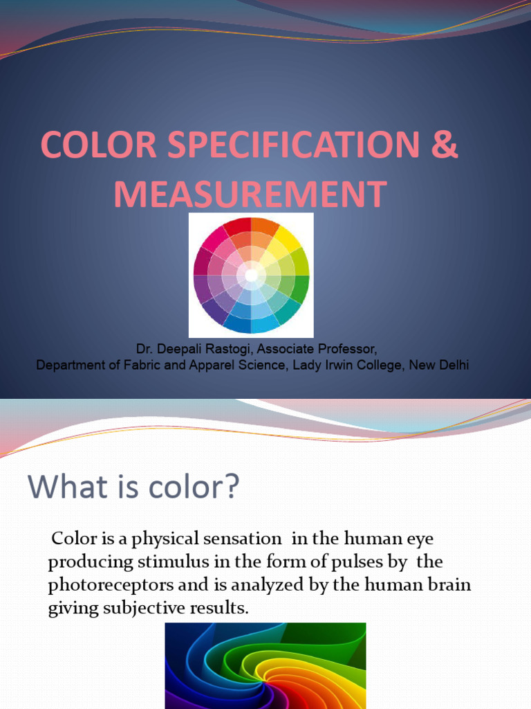 Color Specification & Measurement | PDF | Color | Spectrophotometry