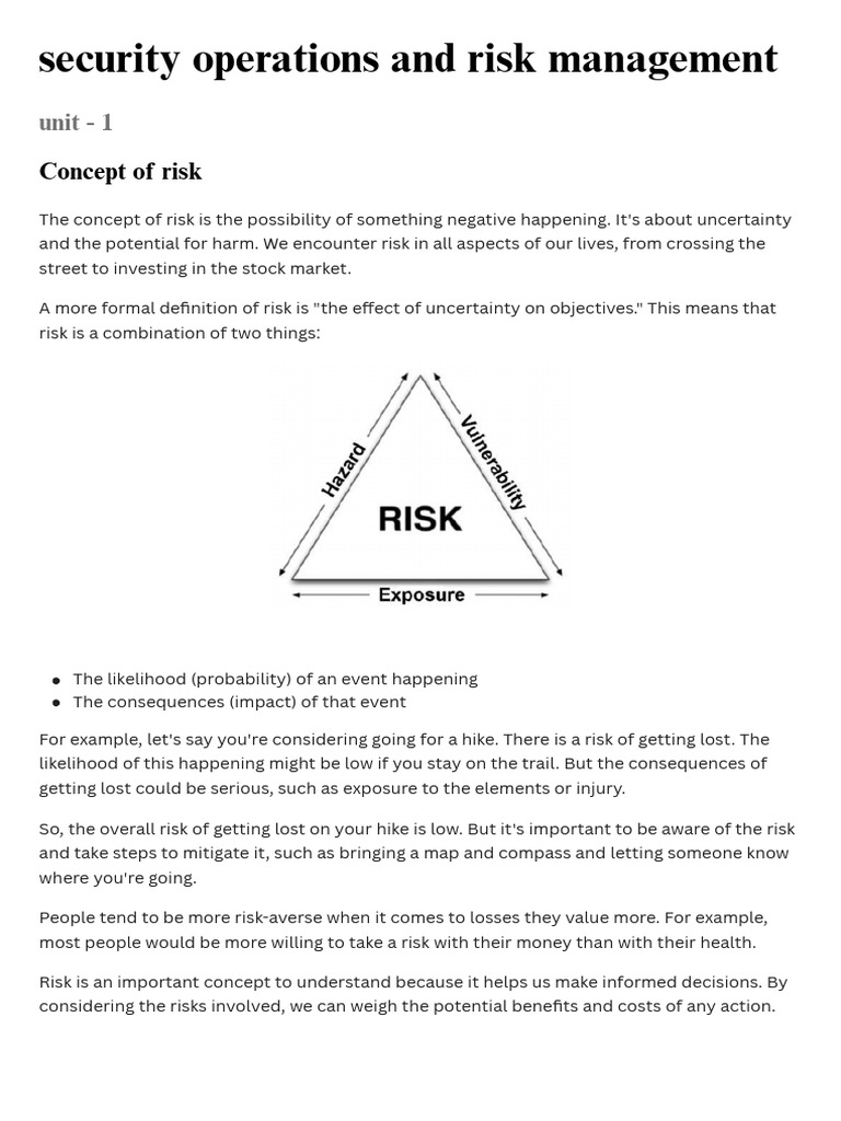 security operations and risk management | PDF | Swap (Finance) | Option ...
