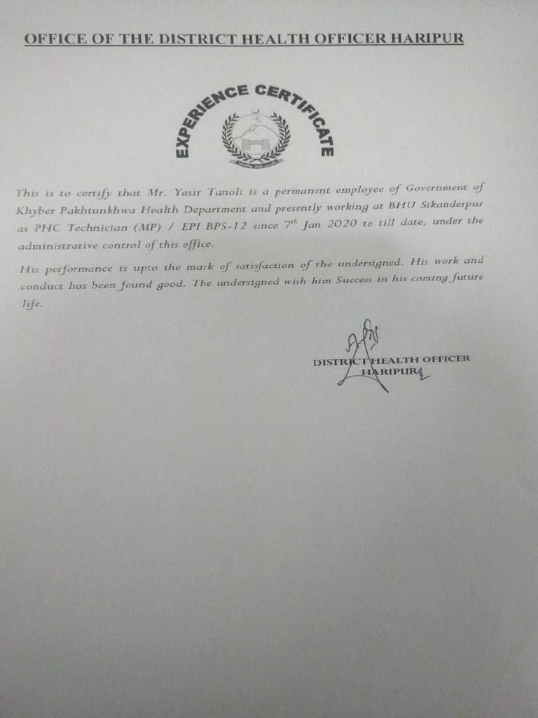 Experience Letter (1) | PDF