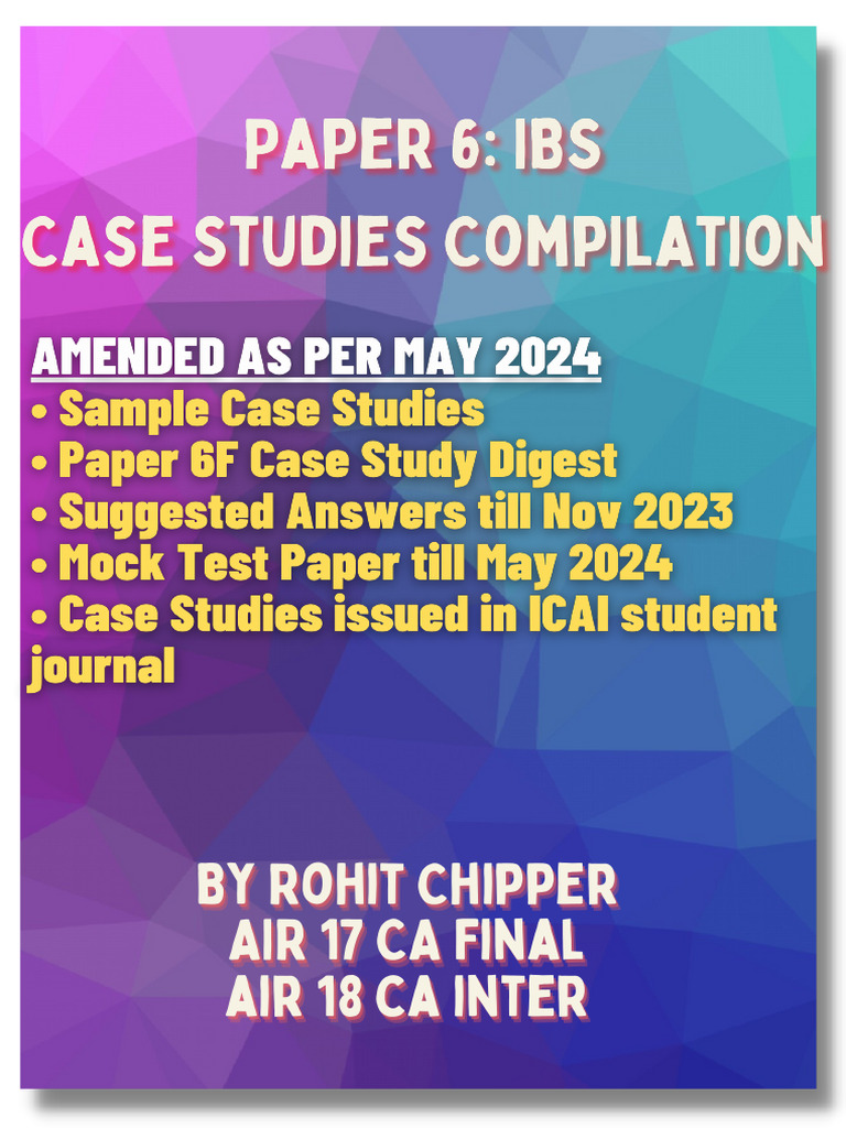 IBS Case Study Compilation 2023 | PDF | Expense | Interest