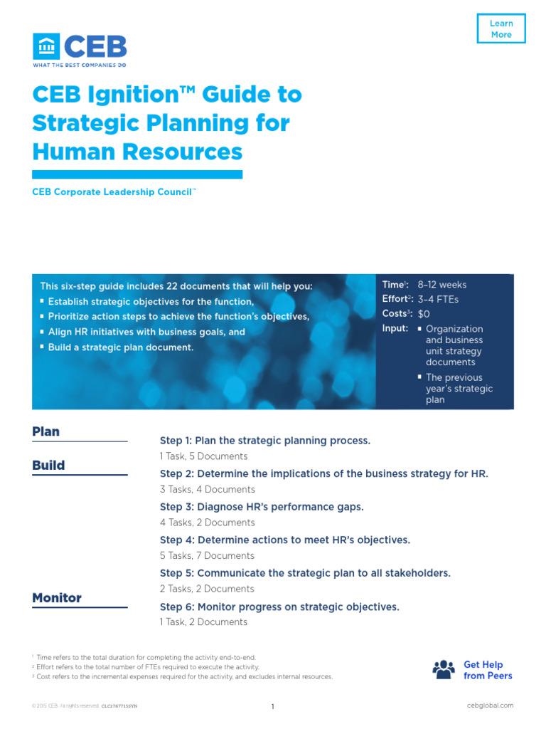 2.1 CEB Ignition Guide To Strategic Planning For Human Resources | PDF ...