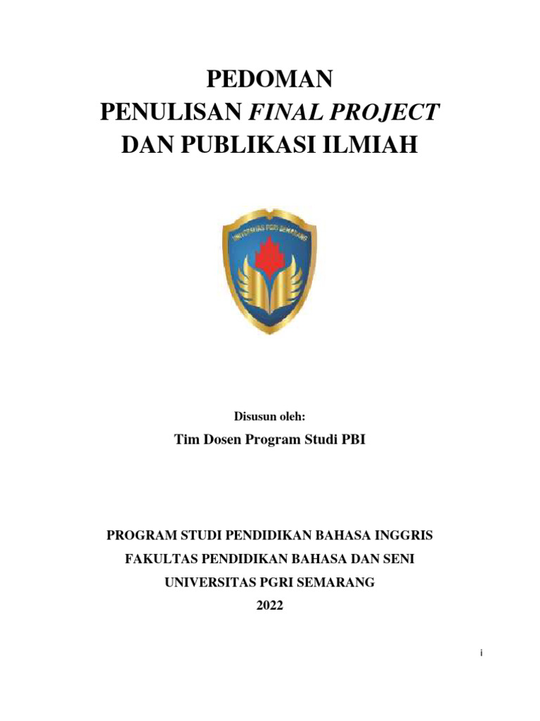 Pedoman Penulisan Final Project - Pbi - 2022 | PDF | Kajian Bahasa Asing | Seni