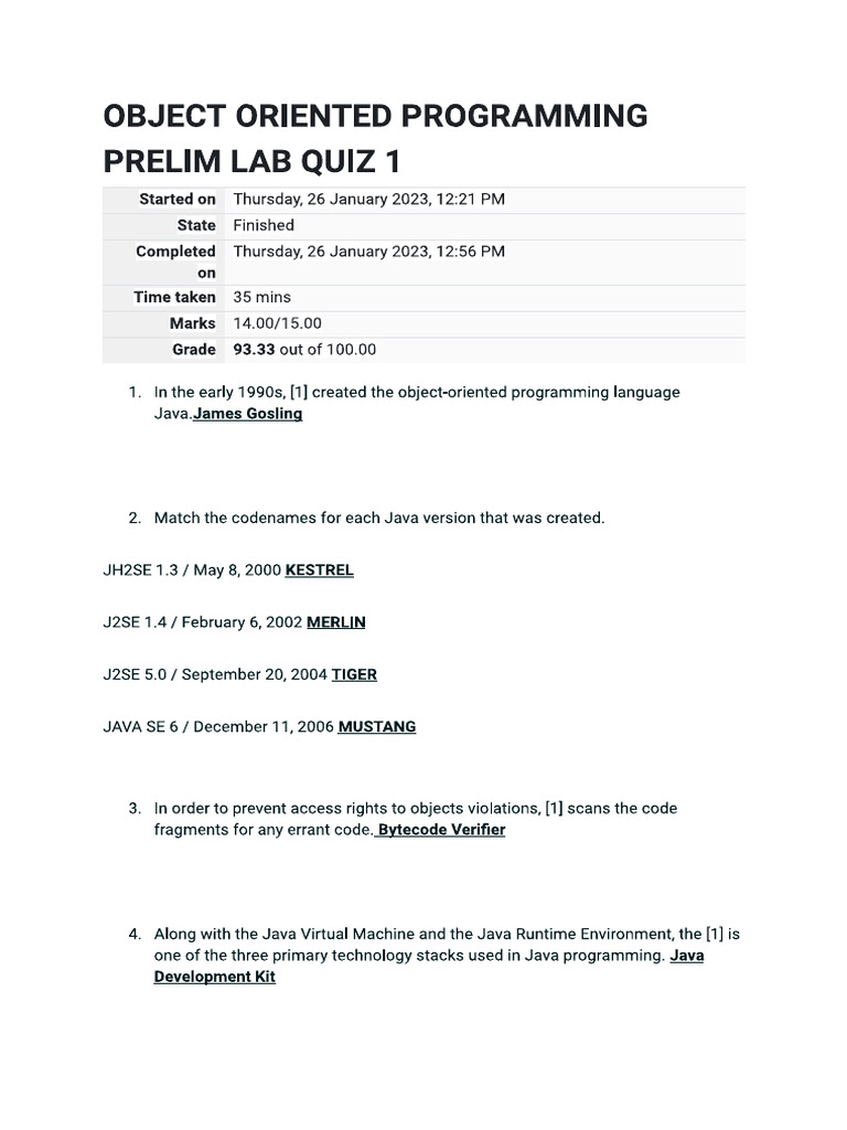 Oop PQ1 Lab | PDF