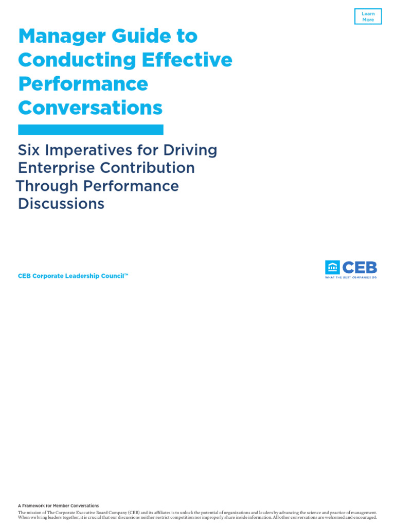 4.3 Performance Conversations Manager Guide | PDF | Mentorship | Employment