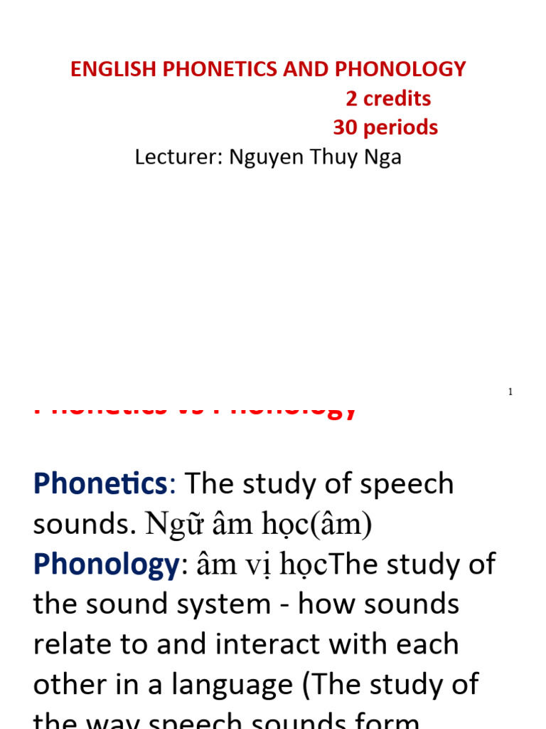 Lesson 1 | PDF | Phonetics | Human Voice