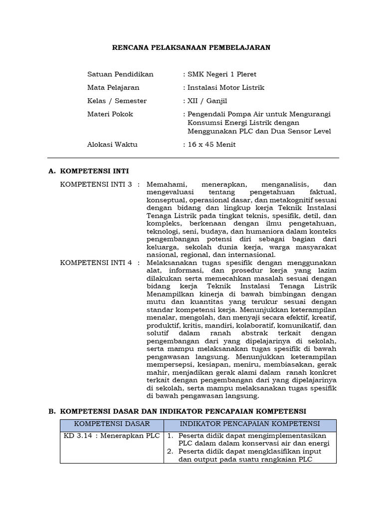 RPP Produktif Titl (Iml) | PDF