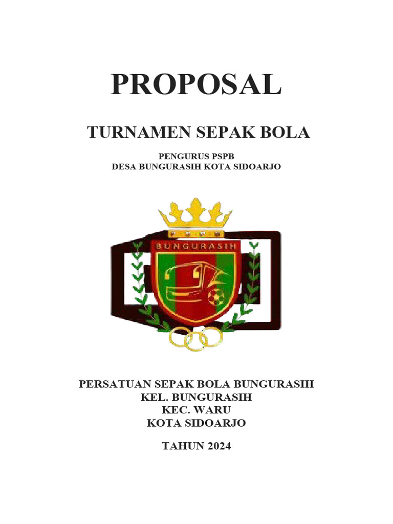 Proposal Turnamen Sepak Bola 2024 | PDF | Olahraga & Rekreasi