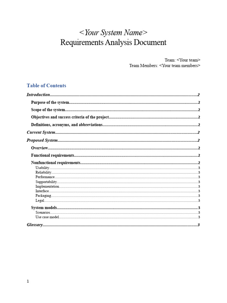 Analysis Document Example