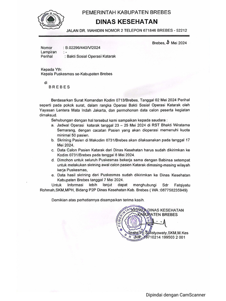 Surat Operasi Katarak | PDF