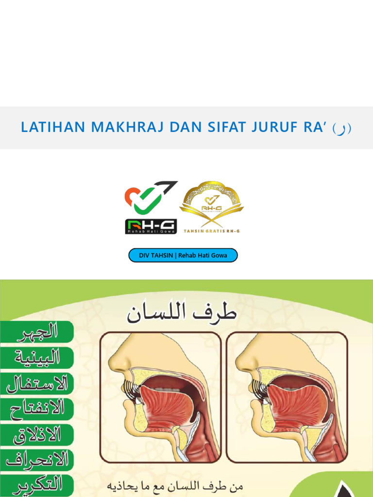 Materi 16 Latihan Makhraj Dan Sifat Huruf Ra | PDF