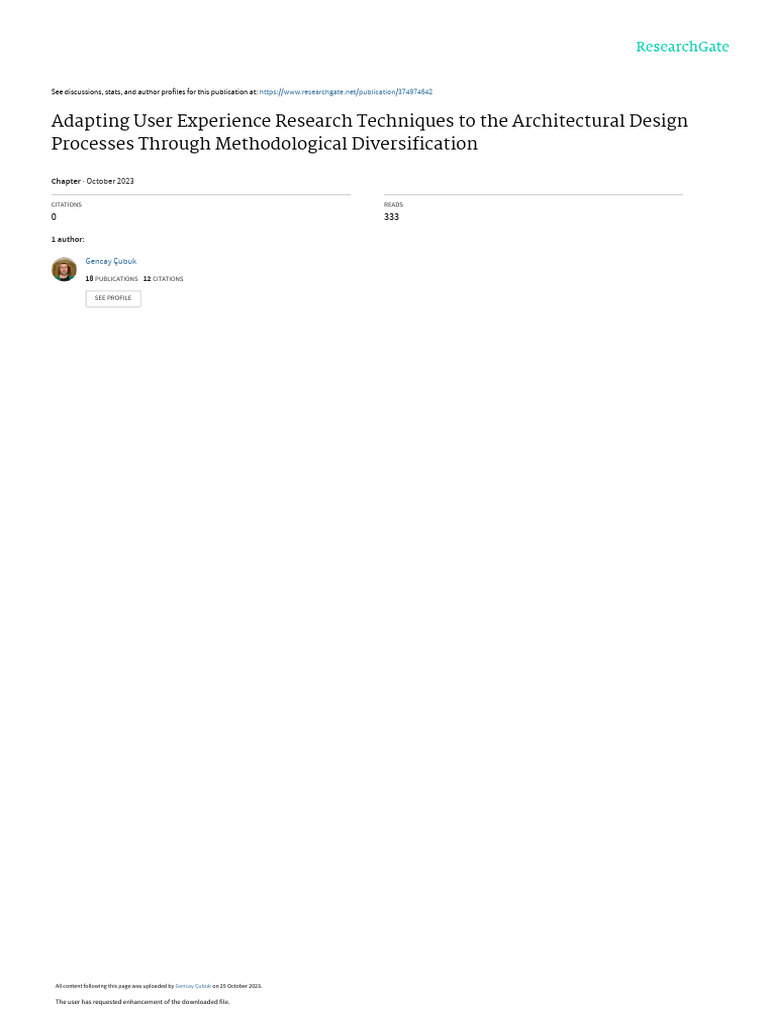 Adapting User Experience Research Techniques To The Architectural Design Processes Through ...