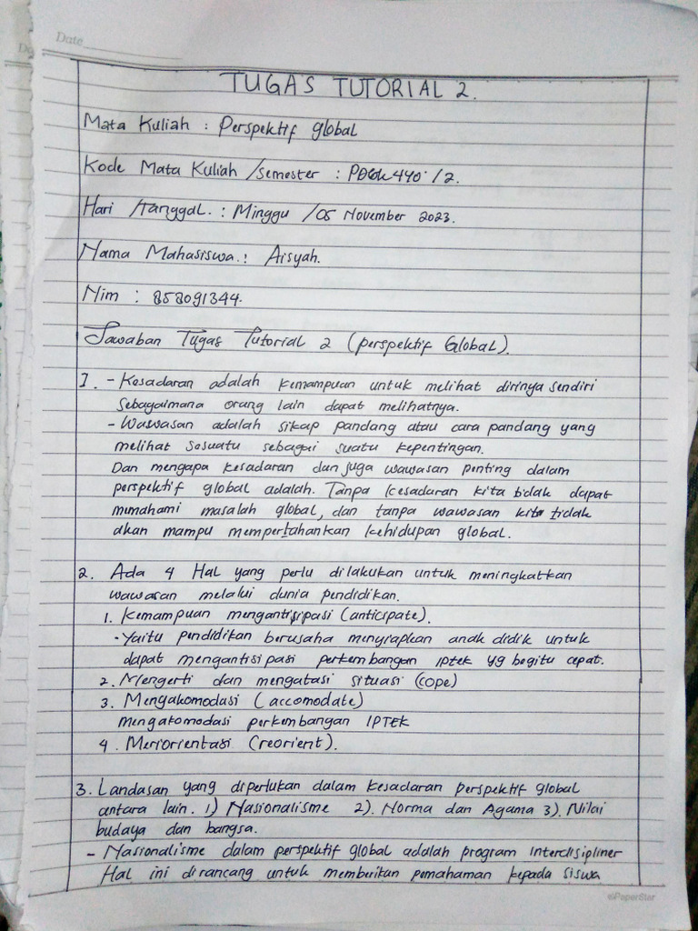 Tugas 2 Perseptikglobal Aisyah | PDF