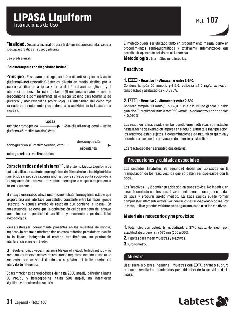 Lipasa Liquiform 107 Esp | PDF
