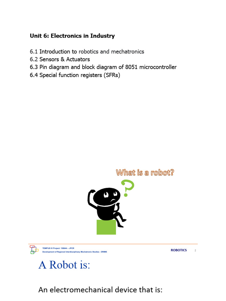 EE Unit-6 | PDF | Microcontroller | Robot