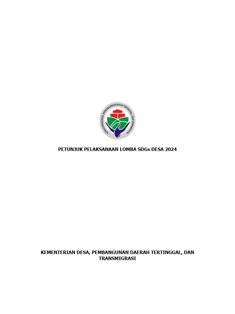 Juklak Lomba SDGs Desa 2024 fINAL 1 APRIL | PDF