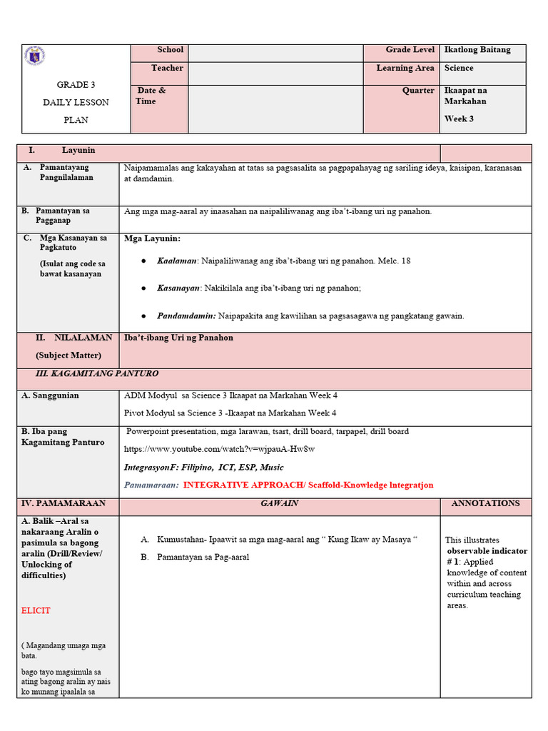 Cot-Science 3-Q4-W3 | PDF