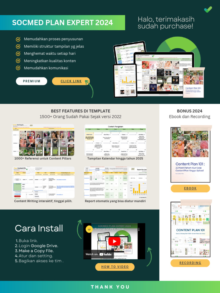 Rapiin Template Socmed Plan Expert 2024 | PDF