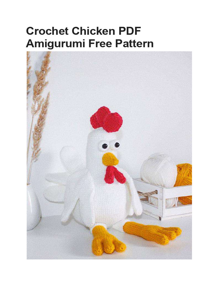 Crochet-Chicken-PDF-Amigurumi-Free-Pattern | PDF | Crochet | Yarn