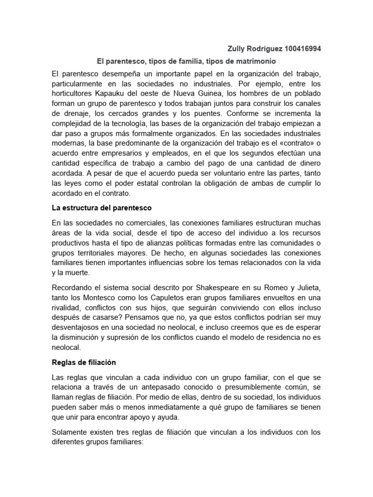 Qué es el parentesco y su estructura | PDF | Familia | Matrimonio